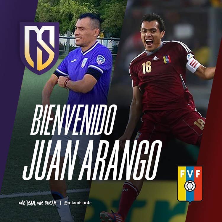 Juan Arango volvió a la cancha, y con el Miami Sun – Venezuela Futbol